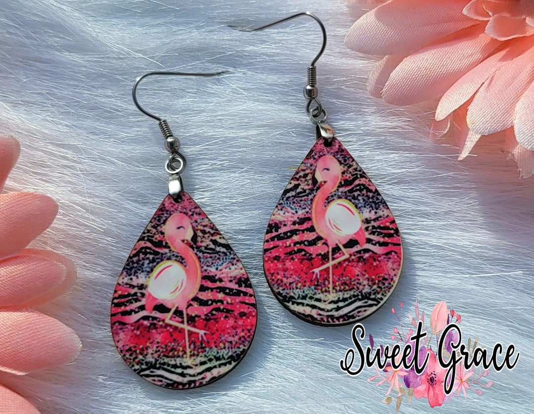 Flamingo Earrings, Flamingo Jewelry, Flamingo Gifts, Flamingo Life ...