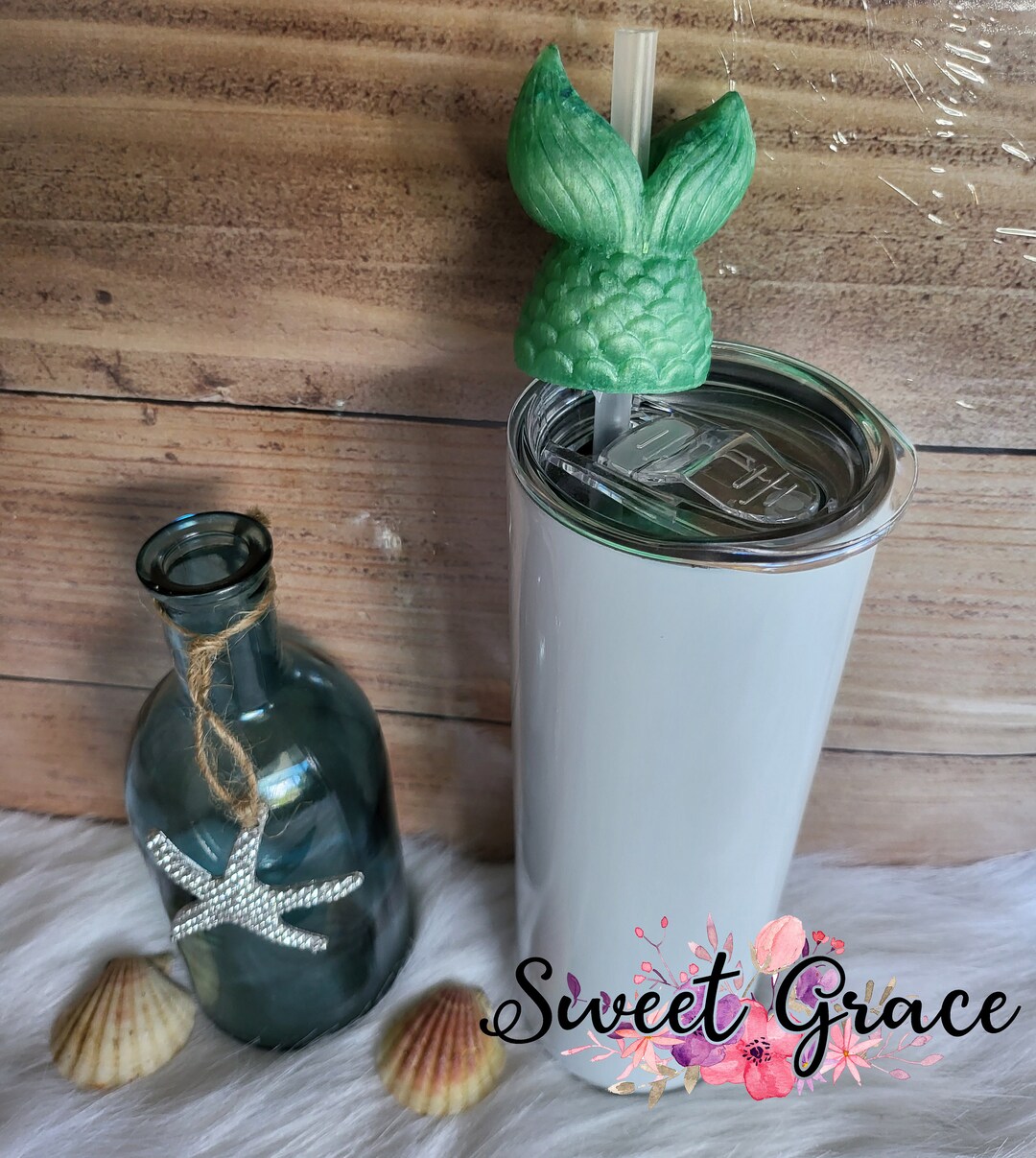 Mermaid Straw Topper, Mermaid Tail Straw, Decorated Straw, Mermaid ...