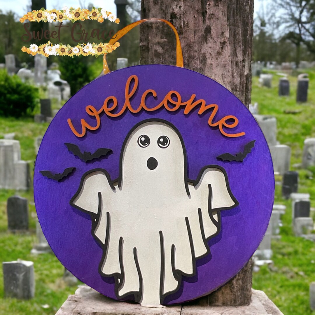 Ghost Door Hanger, Door Hanger, Ghost Sign, ]fall Door Hanger ...
