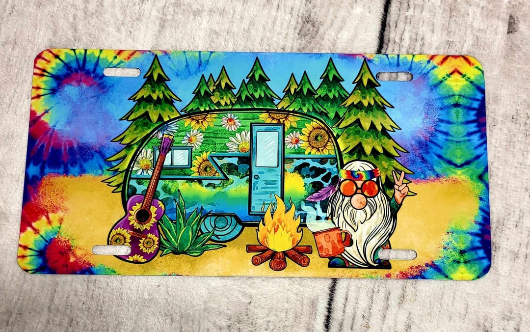 Groovy Camper License Plate, Groovy Gnome License Plate, Groovy Gnome ...