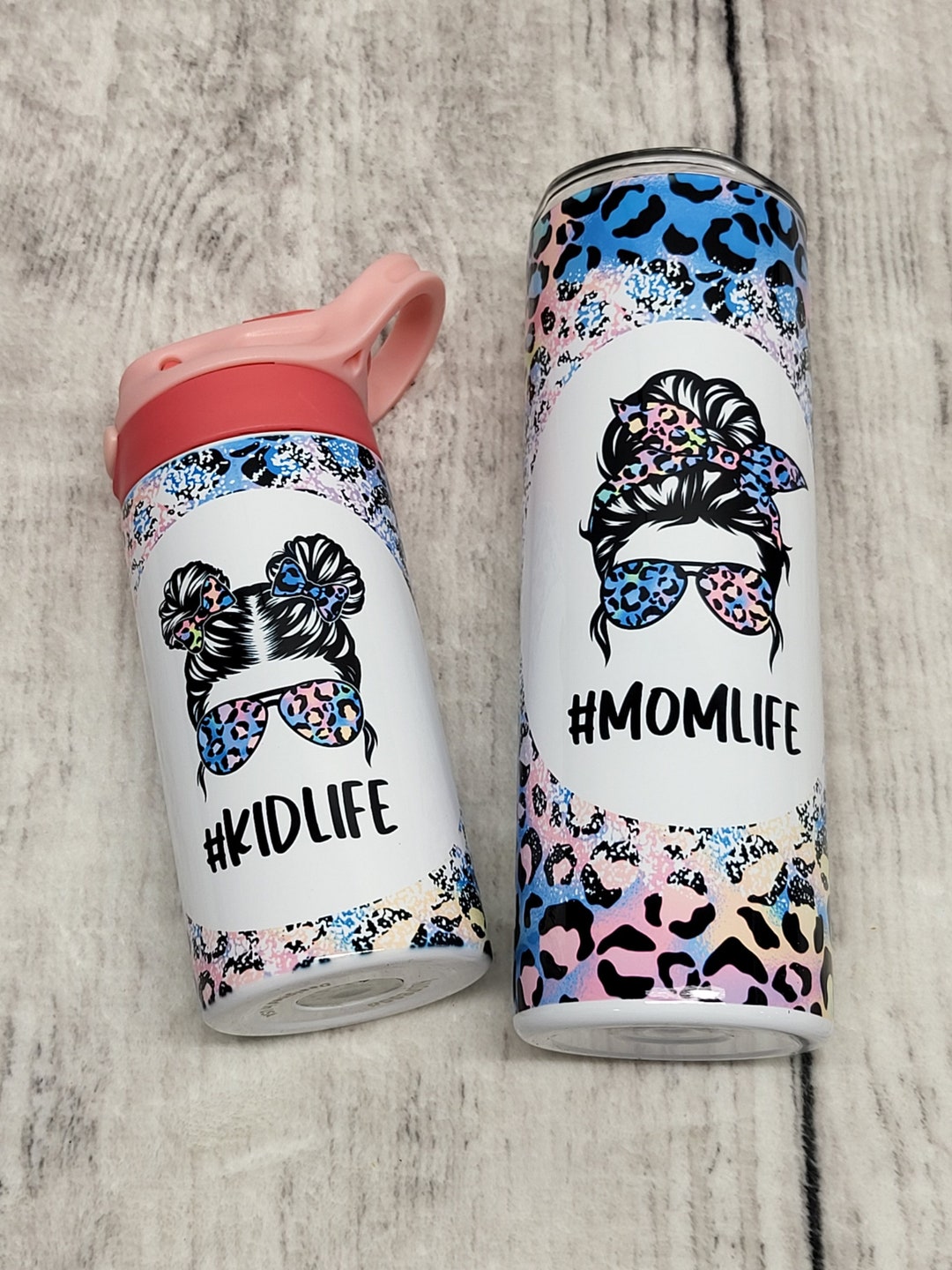 Mommy and Me Cups, Mom Life Cup and Kid Life Cup, Mom and Child Cup Set ...
