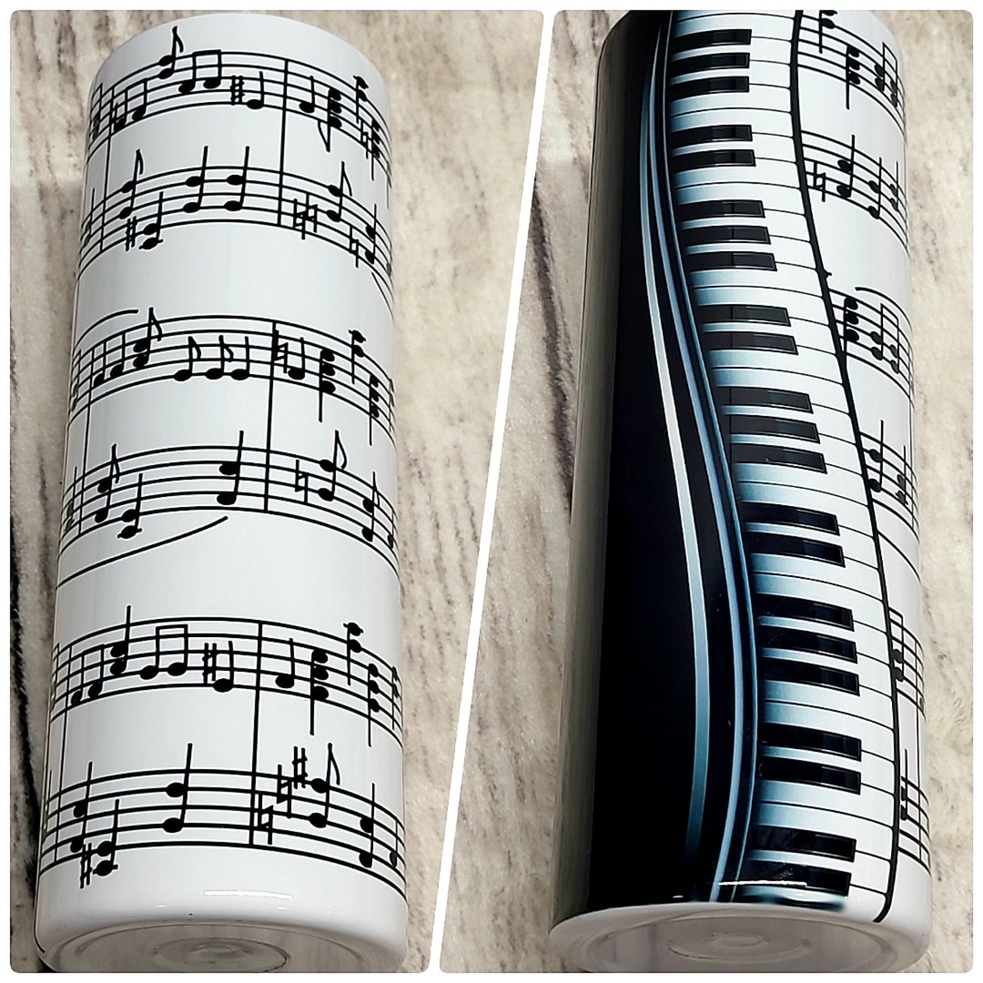 Music Note Cup, Music Note Piano Tumbler, Music Enthusiast Gifts, Music ...