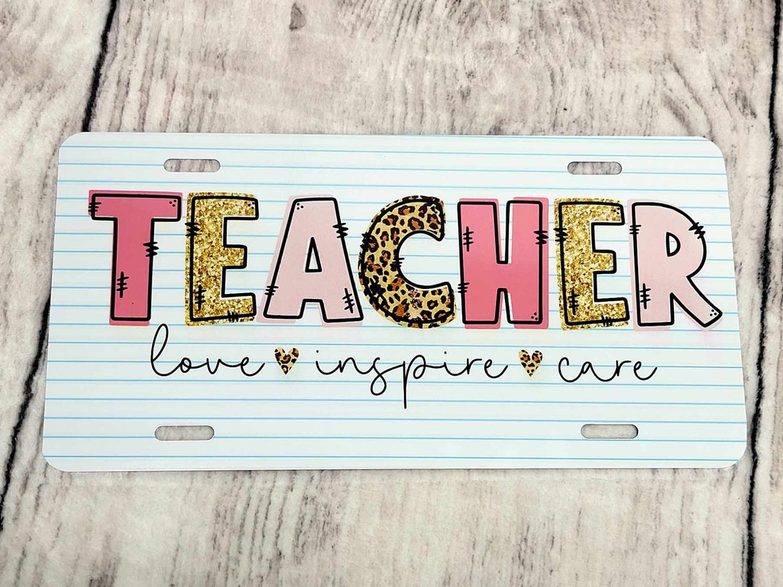 Teacher License Plate Teacher Car Tags Teacher Car - Etsy