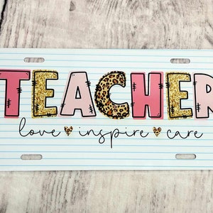 Teacher License Plate, Teacher Car Tags, Teacher Car Accessories ...