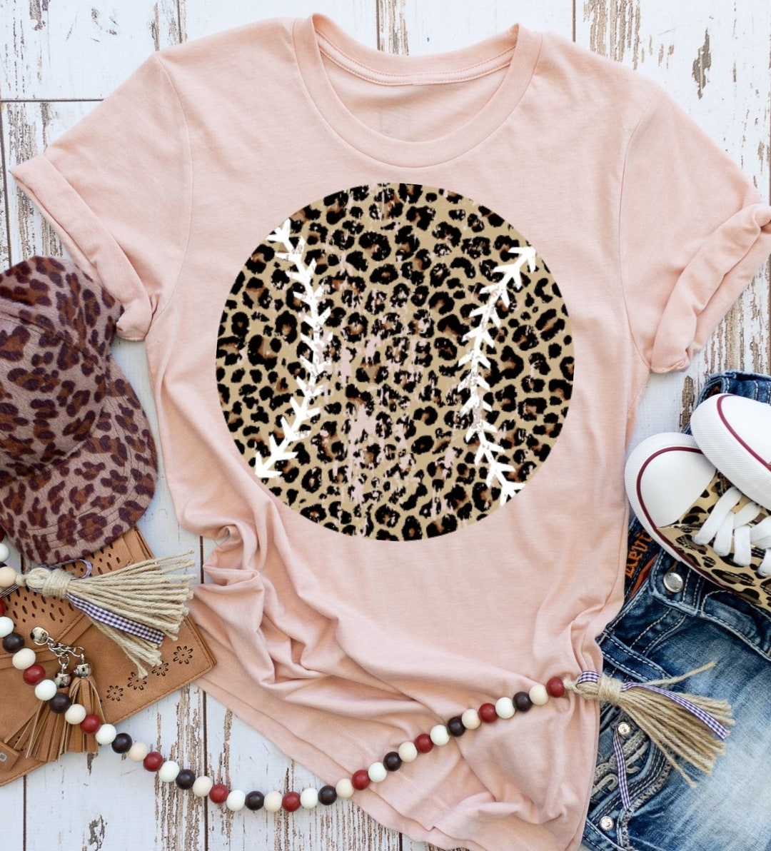 Leopard Print Softball Shirt, Softball Shirt, Softball Tees, Softball ...
