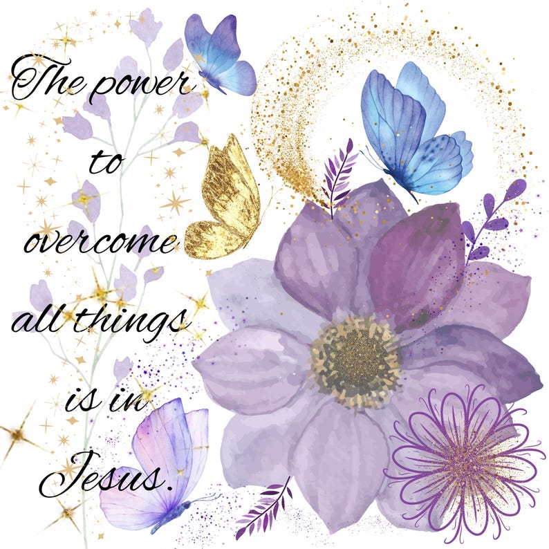 Inspirational Bible Quote PNG | Jesus Faith Illustration Art (digital ...