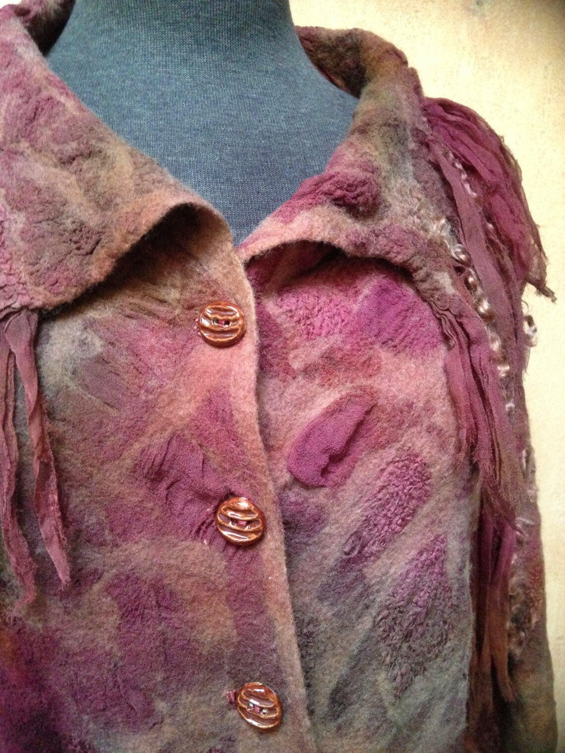 Tattered, Torn and Sepia Nuno Felt Cloak - Etsy