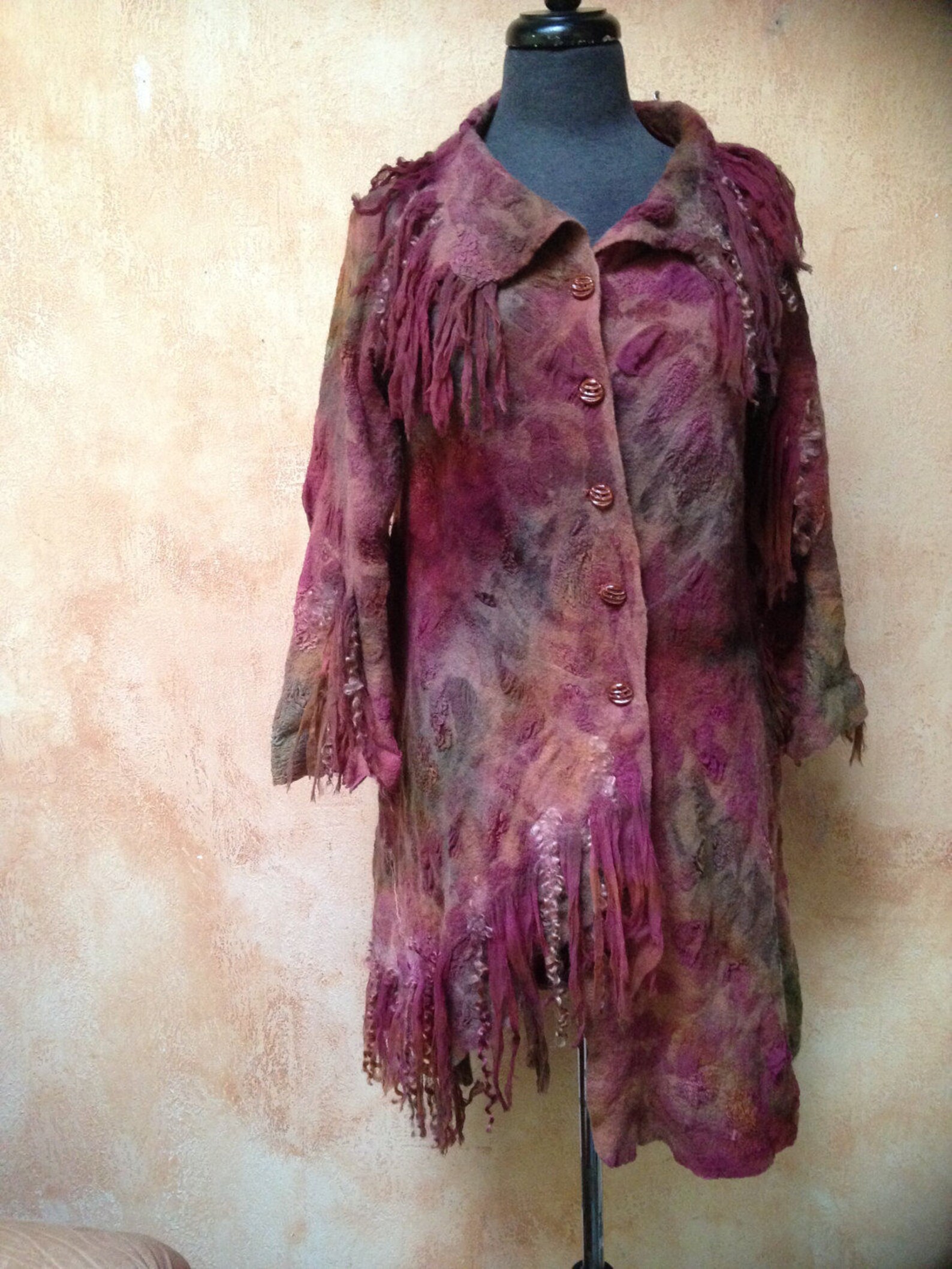 Tattered, Torn and Sepia Nuno Felt Cloak - Etsy