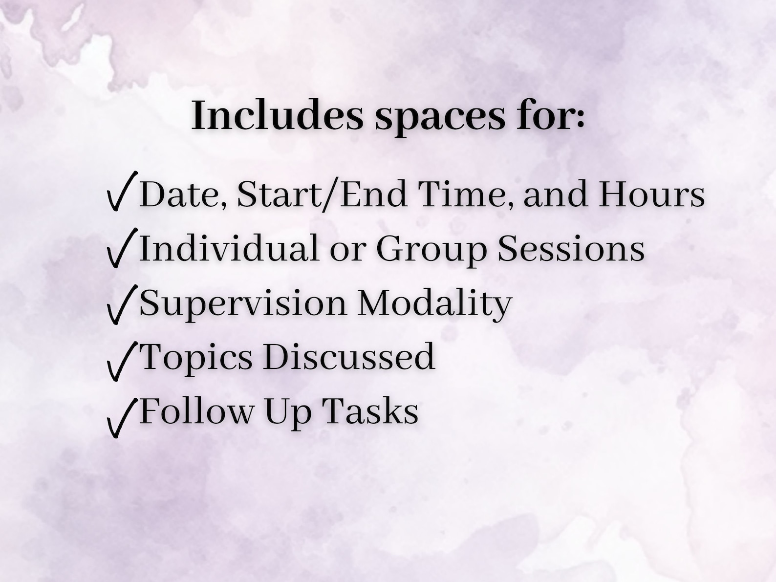 Clinical Supervision Hours Log | Therapist Worksheet, School Counselor ...