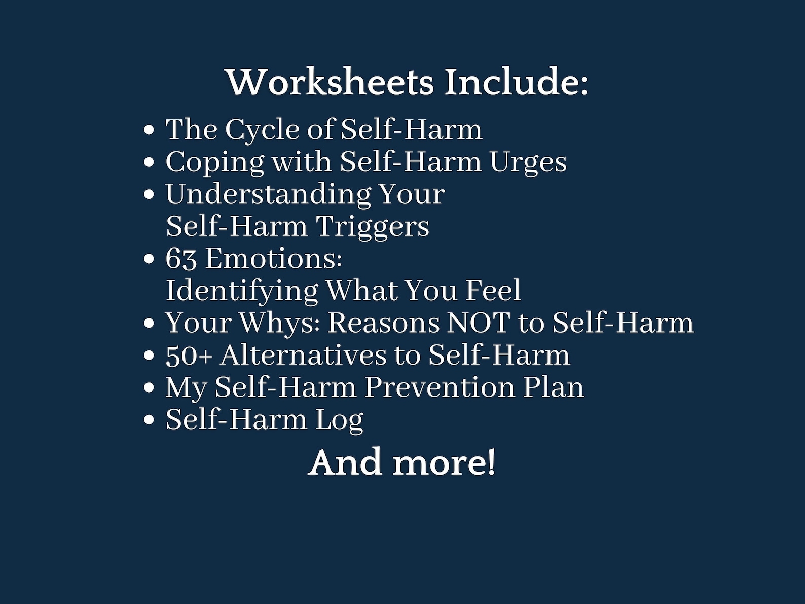 Self Harm Therapy Worksheets Bundle, CBT Therapy Tools for Self Injury ...