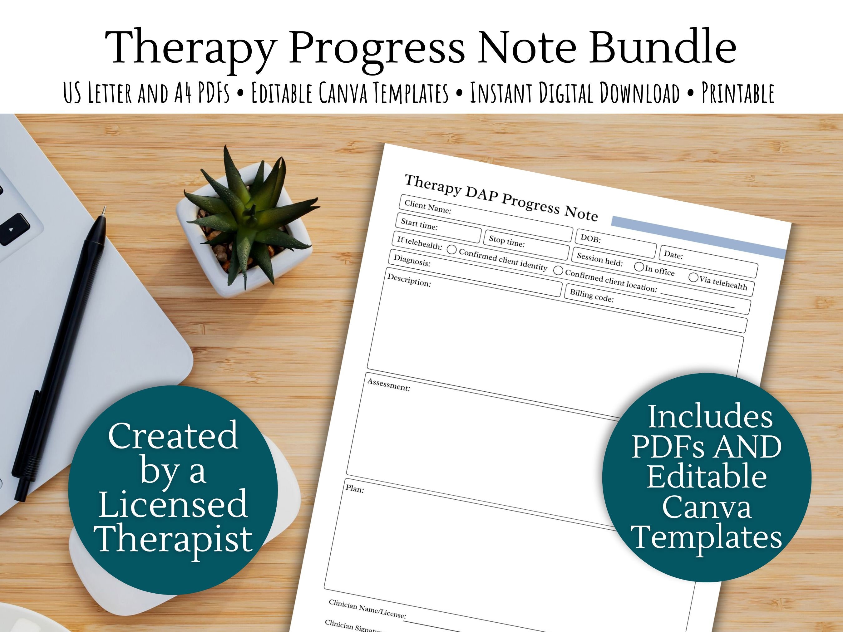 Therapy Notes Templates | Progress Notes Templates, Private Practice ...