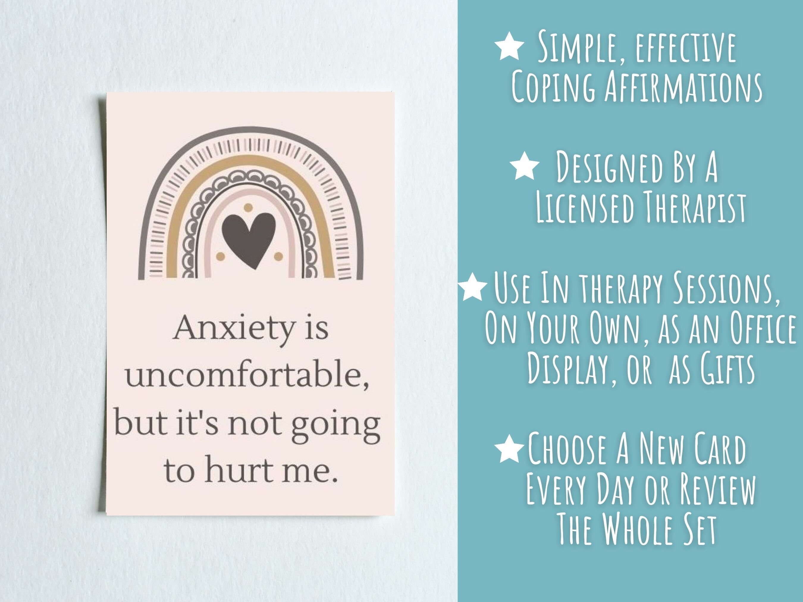 Printable Affirmation Cards for Anxiety Therapy Affirmations, Anxiety ...