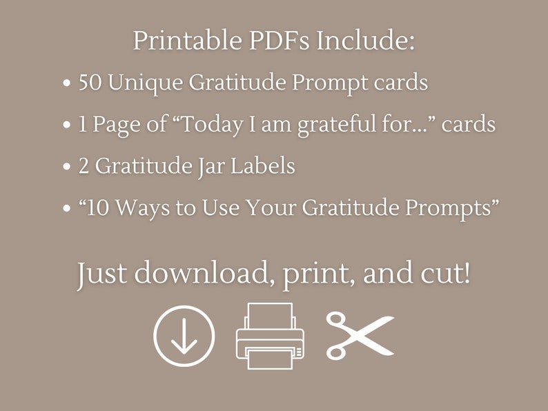 Printable Gratitude Jar Kit | Gratitude Journal Prompts, Daily ...