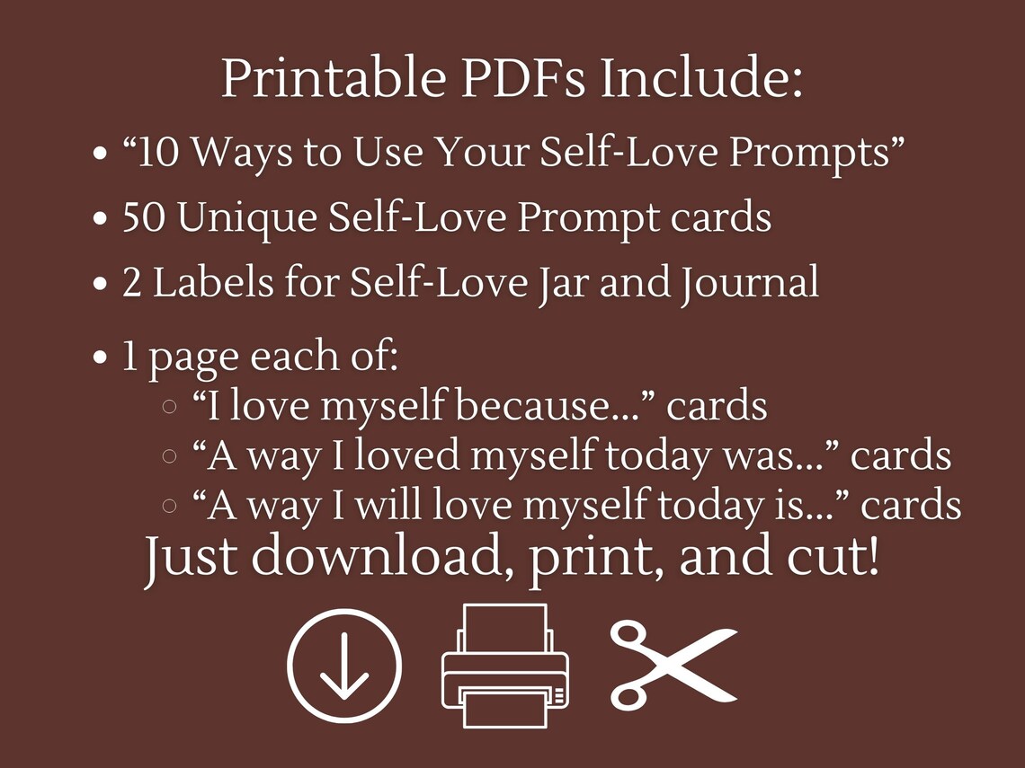 Printable Self Love Prompts Journal Prompts for Self Love, Galentines ...