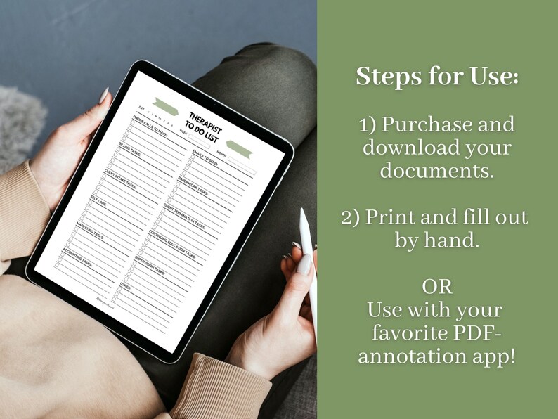 Therapist Planner Printable | LMFT, Social Work Planner, Therapist ...