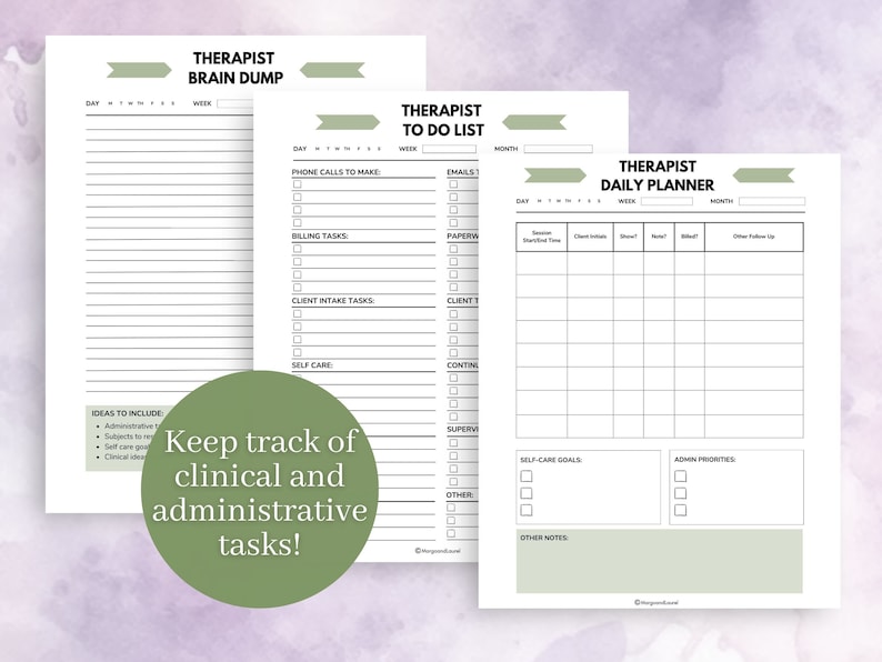 Therapist Planner Printable | LMFT, Social Work Planner, Therapist ...