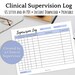 Clinical Supervision Hours Log | Therapist Worksheet, School Counselor ...