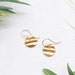 Small Gold Coin Dangle Earrings, 18kt Yellow Gold Plated Round Earrings ...
