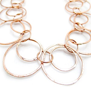 Gold Loop Necklace Brass Chain Necklace Long Gold Chain - Etsy