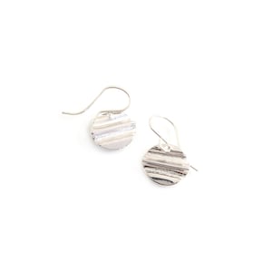 Small Gold Coin Dangle Earrings, 18kt Yellow Gold Plated Round Earrings ...