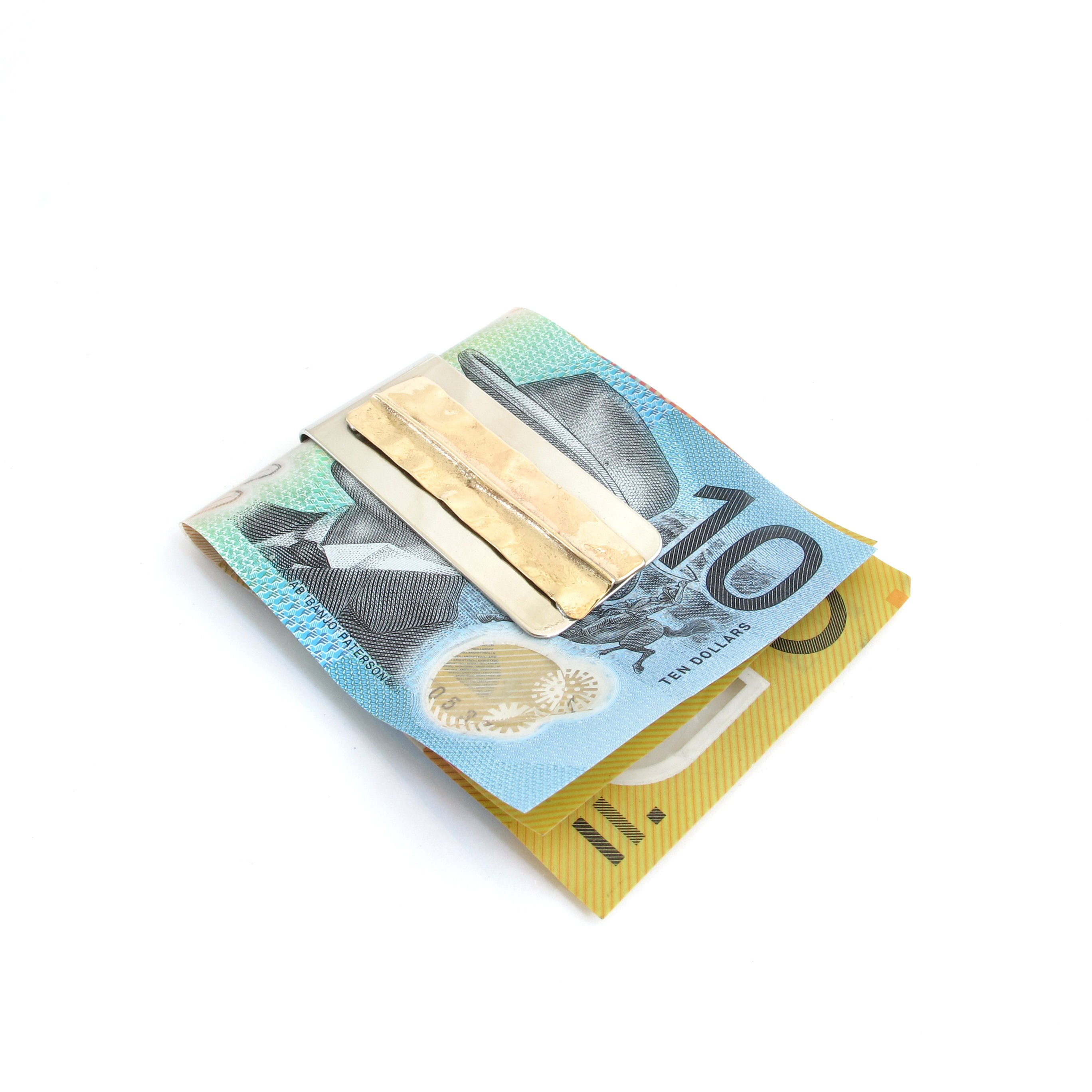 Hammered Gold Brass Money Clip, Textured Gold Money Clip, 21st Wedding ...