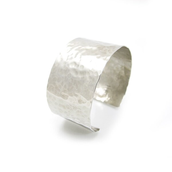 Wide Silver Cuff - Etsy