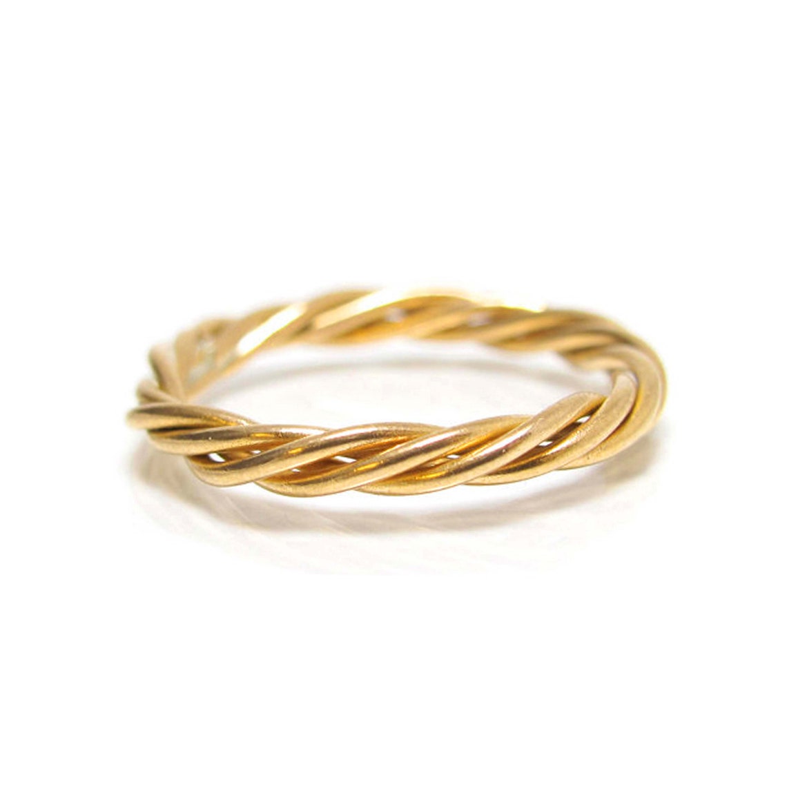 Twisted Gold Ring 18k Gold Ring Plated Stacking Gold Rings | Etsy