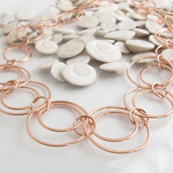 Long Copper Necklace - Etsy