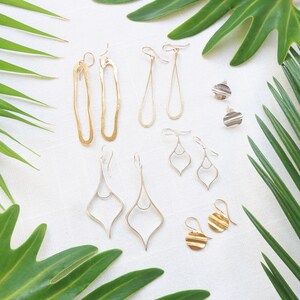 Small Gold Coin Dangle Earrings, 18kt Yellow Gold Plated Round Earrings ...