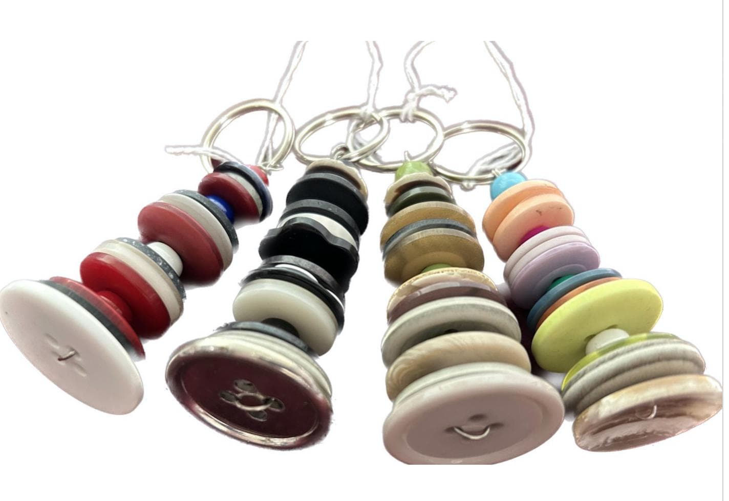 Button and Bead Key Ring - Etsy