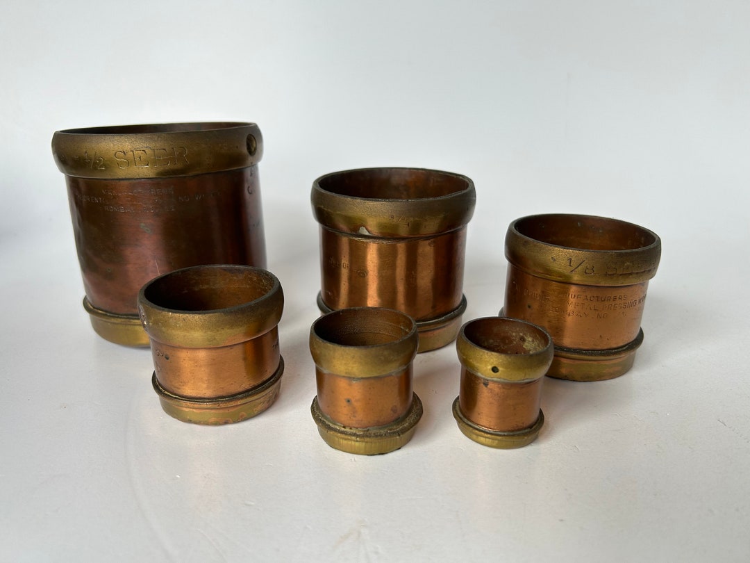 Antique Indian Measuring Seer Cups 6 Pieces - Etsy