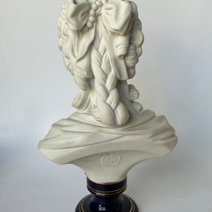 Tall Antique 19th Century Sevres Porcelain Bust Queen Marie Antoinette ...