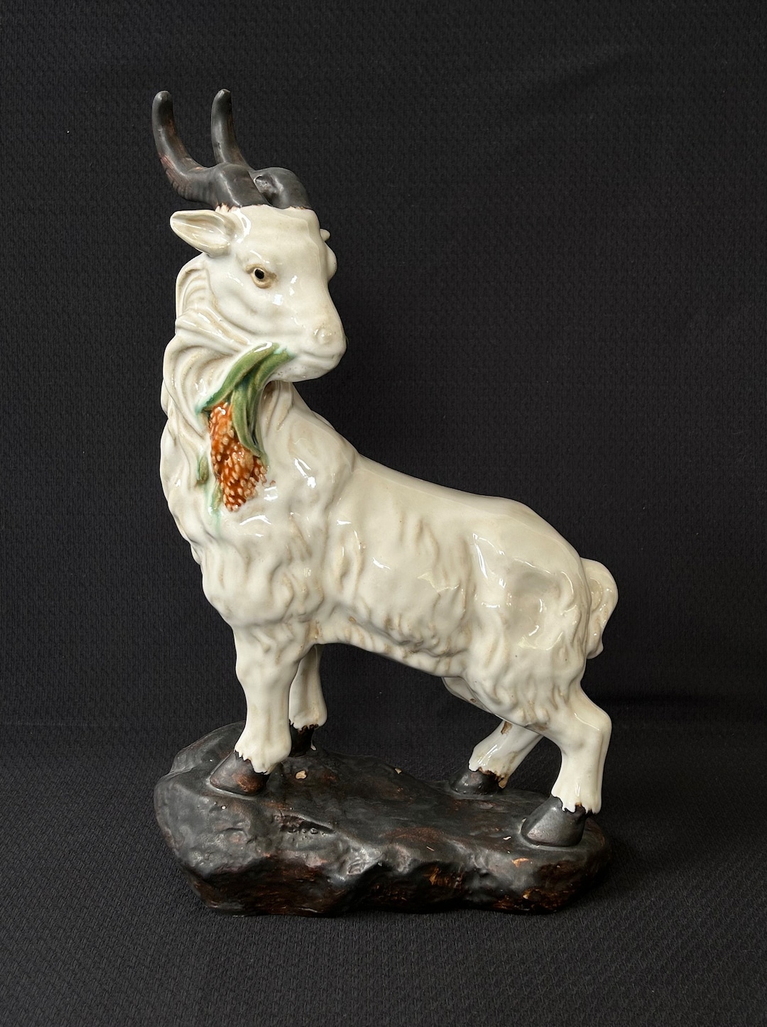 Vintage Tall Mountain Goat Ceramic Figurine Statue - Etsy