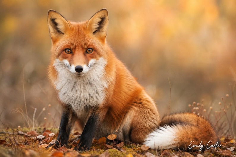 Red Fox Wildlife Print | Woodland Animal Wall Art | Printable Nature ...