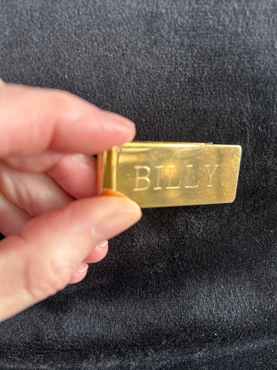 Money Clip, Billy, Gold Tone Metal - Etsy