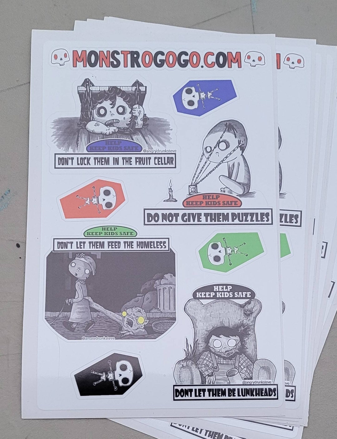 HORROR Safety Kid Sticker Sheet 1 - Etsy