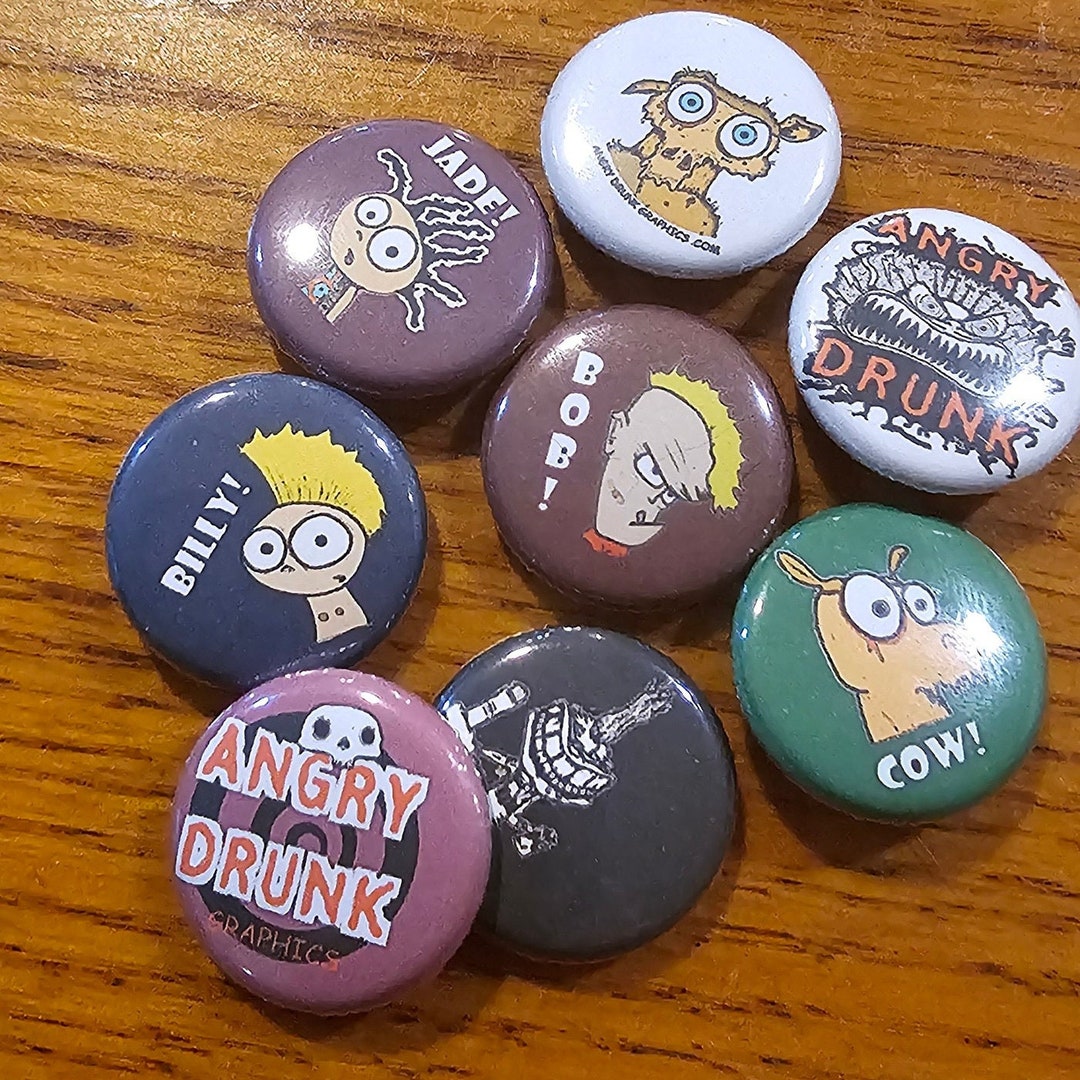 1 Angry Drunk Graphics Button Pack - Etsy