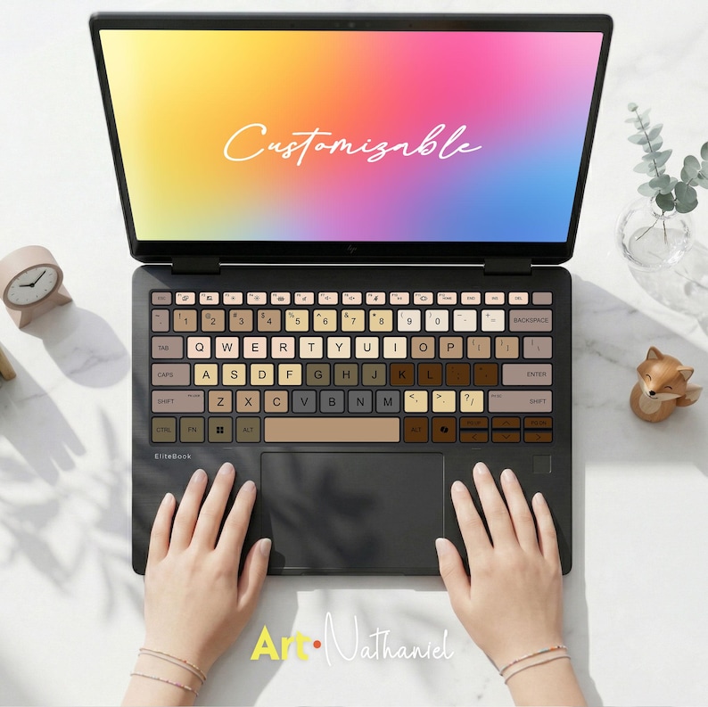 Customizable Hp Keyboard Sticker Boho Tech Accessory Danish Laptop ...