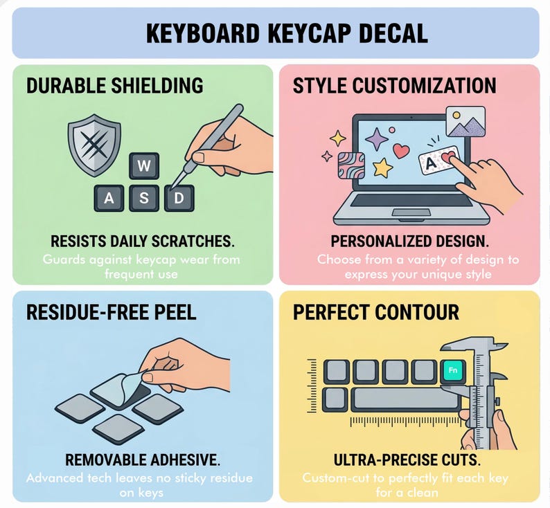Hp Probook Keyboard Stickers Cute Lantern Cat German Laptop Skins ...