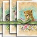 DIGITAL Cats Digital Collage Sheet Download -1133- Digital Paper ...