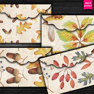 DIGITAL Vintage Fall Envelopes - Printable Autumn Envelopes - VBM2751 ...