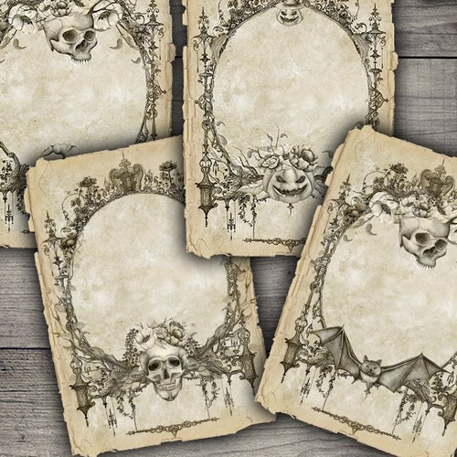 DIGITAL Grunge Halloween Paper Vintage Halloween Paper | Etsy