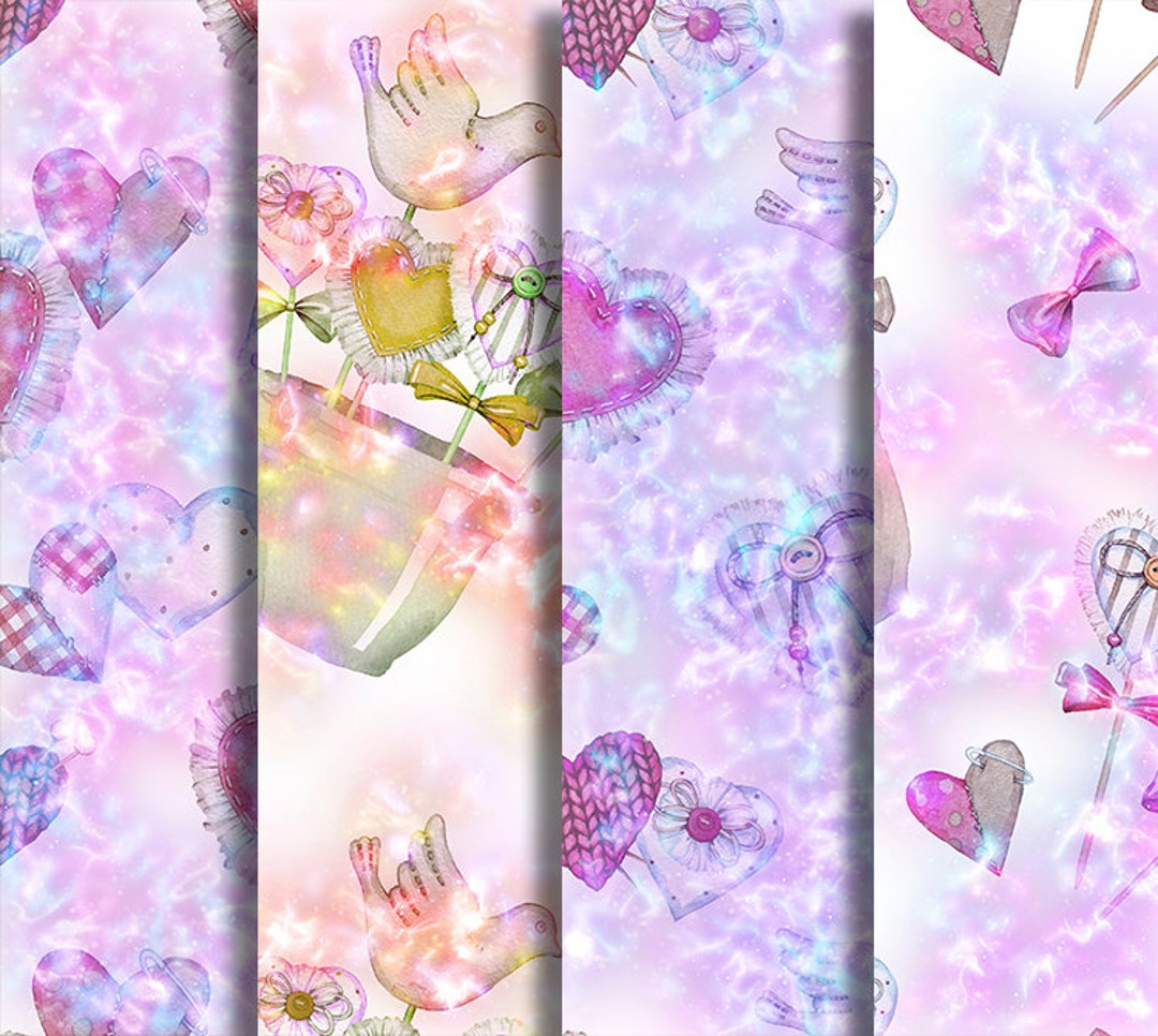 DIGITAL Magical Glowing Digital Papers - Digital Collage Sheet Download ...