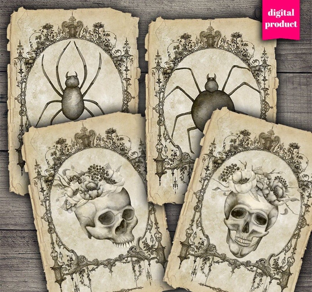 DIGITAL Grunge Halloween Paper - Vintage Halloween Paper Download ...
