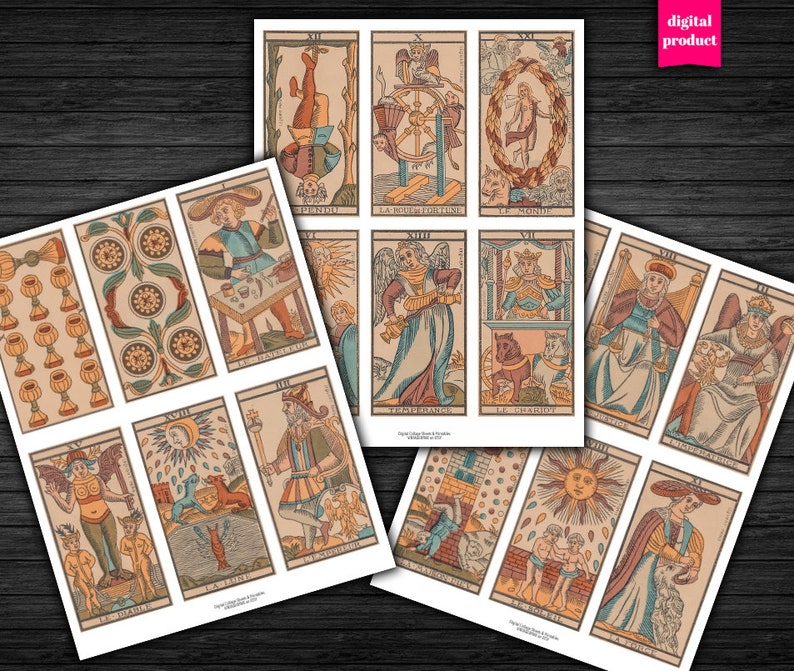 DIGITAL 16th Century French Tarot Card Deck Printable - Etsy Australia