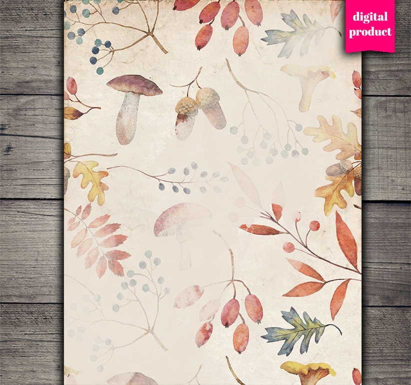 DIGITAL Vintage Fall Junk Journal Ephemera Vintage Autumn | Etsy