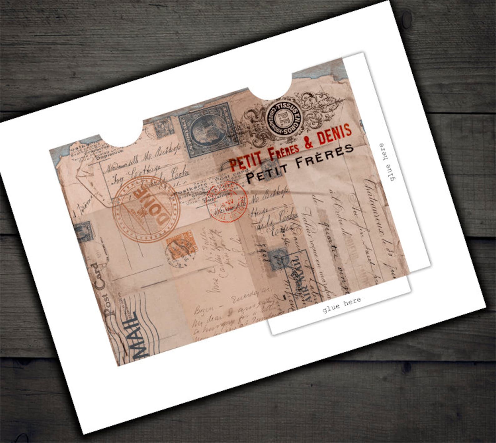 DIGITAL Vintage Postal Ephemera Envelopes Digital Collage - Etsy