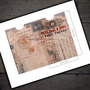 DIGITAL Vintage Postal Ephemera Envelopes - Digital Collage Sheet ...