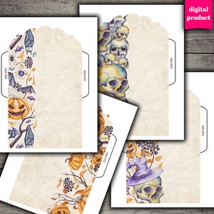 DIGITAL Halloween Printable Envelopes - Halloween Graphics Download ...