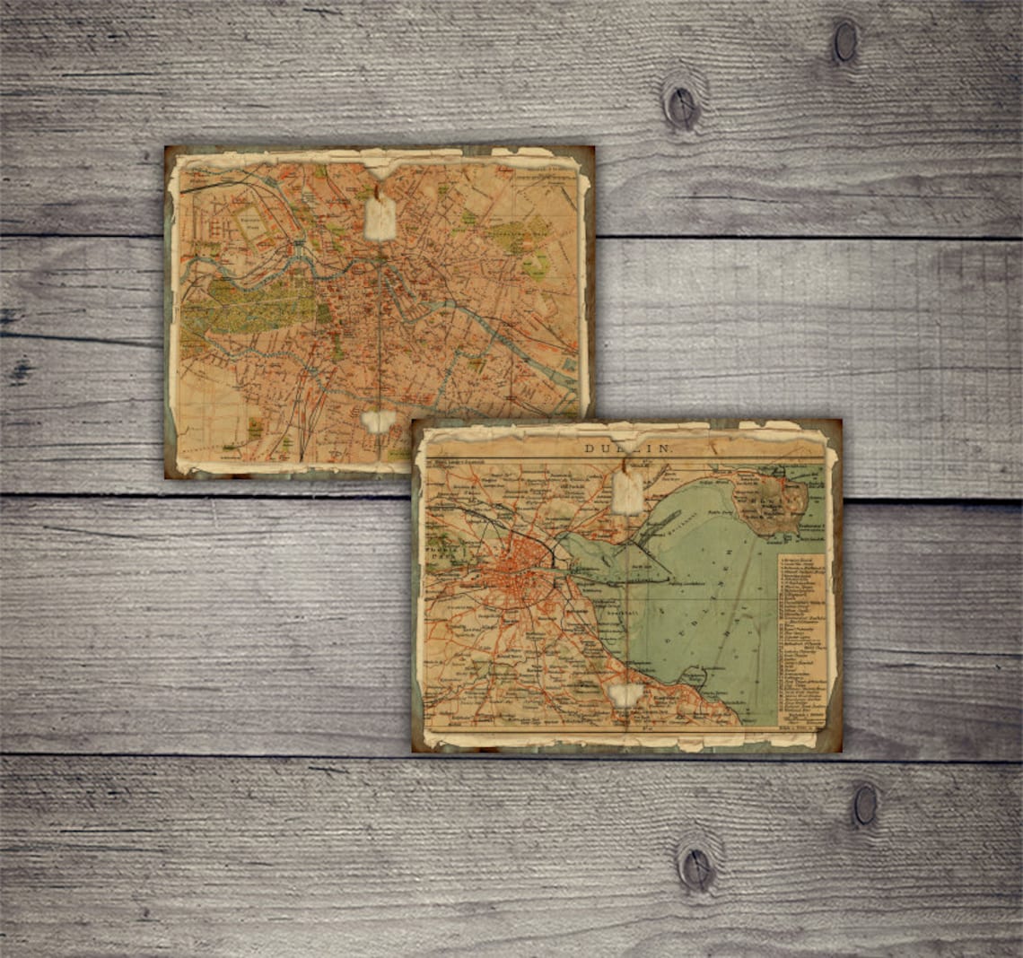 DIGITAL Vintage Maps Travel Junk Journal Pages Printable Old | Etsy